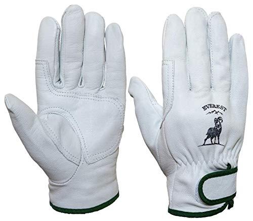 HK-340 山羊 ヤギ クレスト マジック あて付 山羊革手袋 (L)牛革よりも軽量でしなやかな仕上げの山羊革を使用。摩耗強度も有り作業性・耐久性に優れた手袋です。インドのしなやかな高級ヤギ革を採用