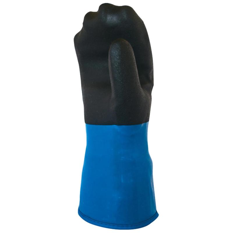 三重化学工業 ミエローブ ハイブリッドパイルミットミトン LL NO.739LL色；ブルー　サイズ；LL　全長30cm　手の平周り；25cm 材質；ポリ塩化ビニール、ニトリルゴム、綿