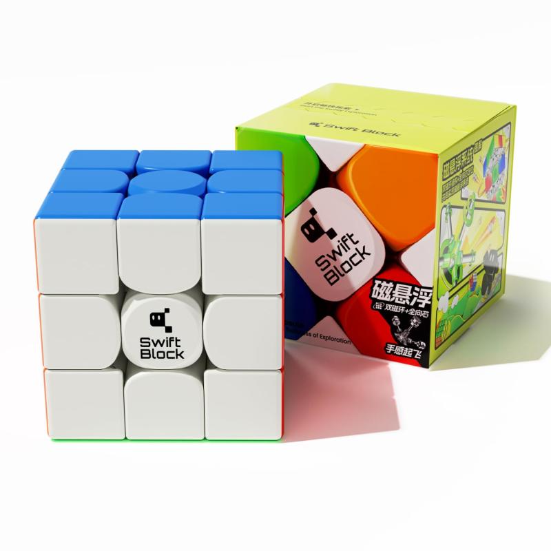 Swift Block ガンキューブ 磁石あり スピードキューブ 3x3 gancube 競技用 Maglev マジックキューブ GANブランドのサブブランド 子供・キッズ・大人向けおもちゃ🧲 マグネット式高速キューブ - ...
