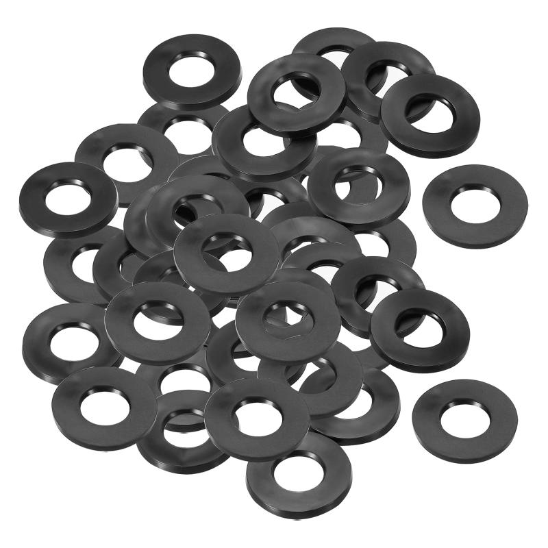 PATIKIL M8 ゴム製平ワッシャー 60個パック 8mm 内径 18mm 外径 3 mm 厚シーリングスペーサーガスケットリング 蛇口パイプ水ホースファスナーボルト用 黒サイズ: 内径: 8 mm / 0.31インチ、外径: 18 m...