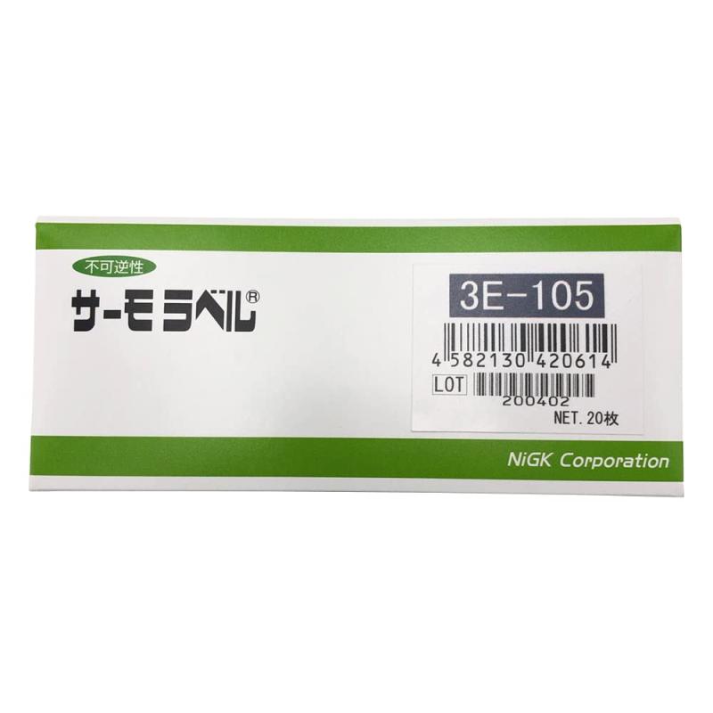 日油技研工業 サーモラベル3点表示屋外対応型 不可逆性 105度 3E105原色:白変色後色:緑-赤橙-黒変色温度(℃):105/115/125エレメントサイズ(φmm):5シートサイズ(mm):15×30測定精度:±2℃測定方式:不可逆性...