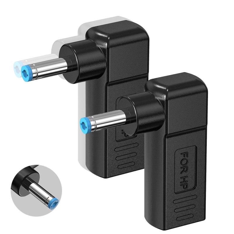 RuiMi タイプC USB-C 変換アダプター 入力 DC 4.5×3.0mm DC HP 専用 PD急速充電 高速データ転送 高耐久 P 4530HPプラグ(2個)入力：TYPE-C 45～65wの PD充電器，出力 : 4.5×3.0...