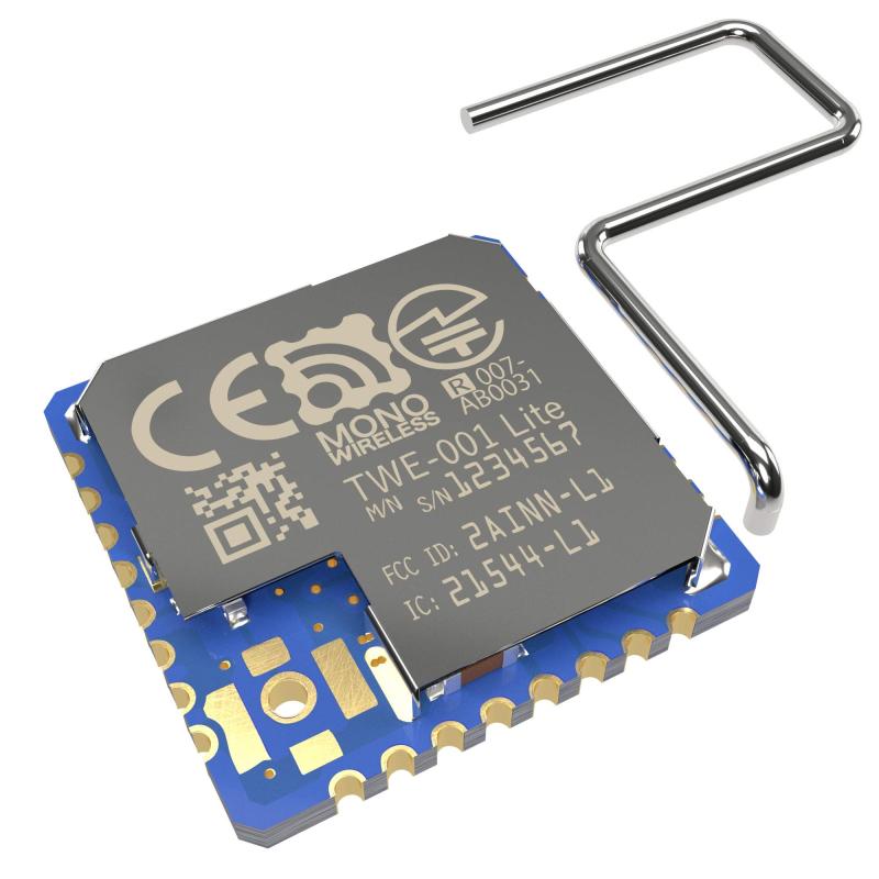 モノワイヤレス 無線マイコン TWELITE-トワイライト SMDモジュール 【ハテナ型アンテナ付属】 標準出力 BLUE-ブルー TWE-L-W7TWELITE-トワイライトは小型パッケージされたモジュールで、超低消費電力かつ高性能なマイ...