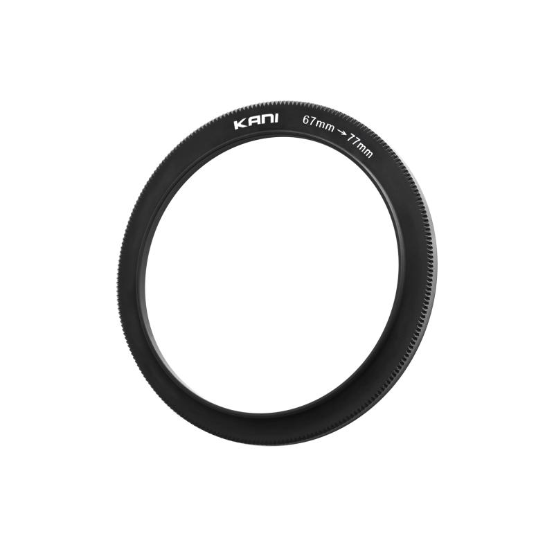 KANI 67-77mm フィルター径変換アダプター ステップアップリング 薄枠 ローレット付 フィルターアクセサリ アルミ製 815590レンズ側のフィルター枠径よりも大きな径のフィルターが取付可能に外周部にローレット加工を施し、着脱操作...
