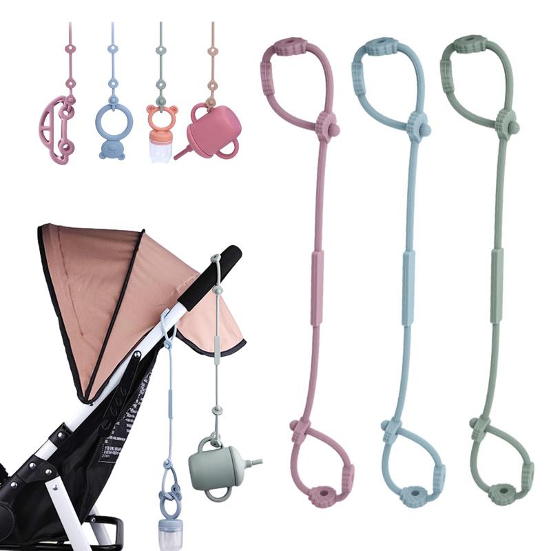 aninako ベビーカー おもちゃストラップ 3本セット おもちゃホルダー 落下防止バンド シリコン BPAフリー おしゃぶりホルダー 超軽量 スナップオン 調節可能 シッピーカップ マグホルダー ハ【 BPAフリー シリコン】ベビーカー...