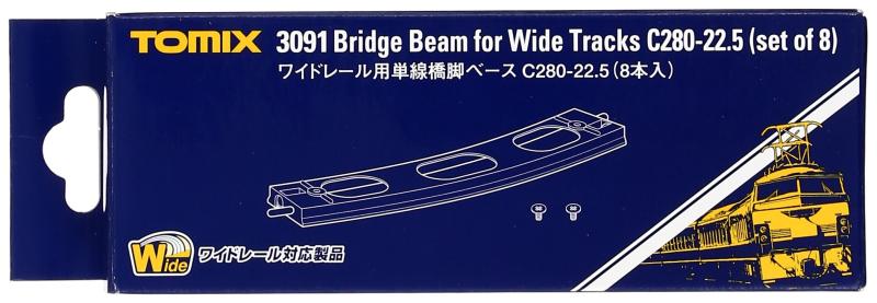 TOMIX Nゲージ ワイドレール用 単線橋脚ベースC280-22.5 8本入 3091 鉄道模型用品<b>対象性別 :</b>男の子<b>対象年齢 :</b>8歳から
