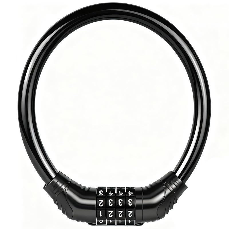 JUJUGO 自転車 ロック 鍵 ダイヤル 軽量・コンパクト 4桁暗証番号式 ワイヤーロック 鍵不要 防犯 防水防錆 携帯に便利 ロードバイク クロスバイク【コンパクト設計で携帯性抜群】重量わずか約105g、収納時全長約40cmの軽量コンパ...