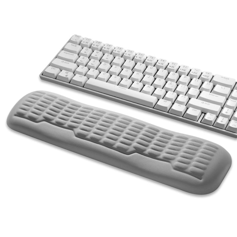 淳一屋 エルゴノミクス3.0アップグレード コンパクトキーボードリストレスト 波形カーブサポート 高反発メモリーフォーム 滑り止め付き 手首サポート 快適なタイピング体験（グレー）【エルゴノミクス3.0アップグレードと波形カーブサポート】 ...