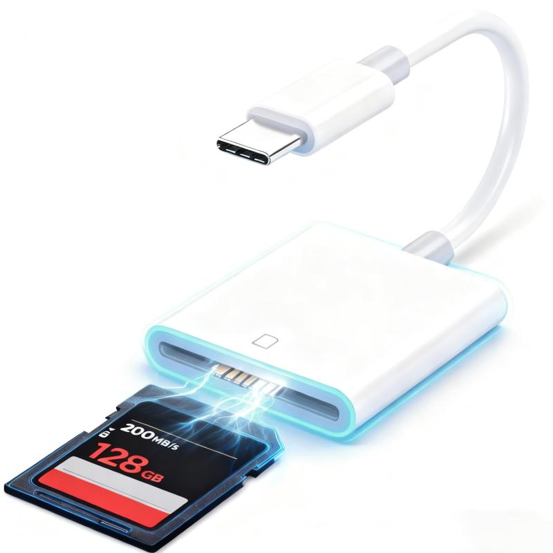 【2025新登場】 カードリーダーiphone Type-Cカードリーダー sd カードリーダー タイプc メモリカードリーダー 写真/ビデオ/データ 変換アダプター i-Phone/i-Pad用 デジカメ スマホ転送 高速転送 高
