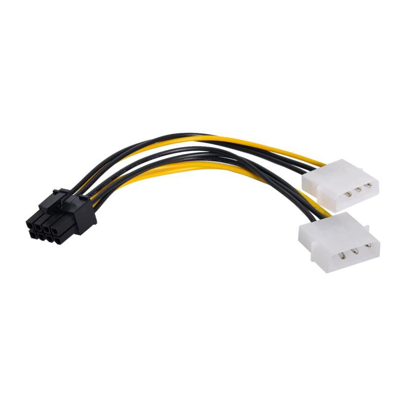 CY EPS 12 Vグラフィックスカード用 Dual 4 Pin to PCIE 8 P 6+2 Pin電源アダプタ変換ケーブルEPS 12 Vグラフィックスカード用CY Dual 4 Pin to PCIE 8 P 6+2 Pin電源ア...
