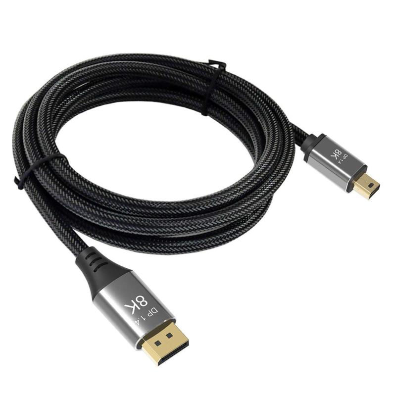 Cablecc DisplayPort 1.4 8K 60hzケーブルUltra-HD UHD 4K 144hz Mini DP to DP Cable 7680 * 4320 for Video PC Laptop TV