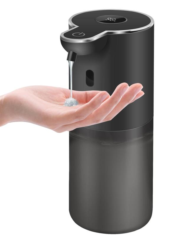 Uarnicey ソープディスペンサー ハンドソープ 自動 泡 詰め替え 400ml 吐出量6段階調節 デジタル付き 充電式 防水 壁掛け オートディスペンサー ディスペンサー 非接触式 食器用洗剤 キッチン 「自動ソープディスペンサー」赤...