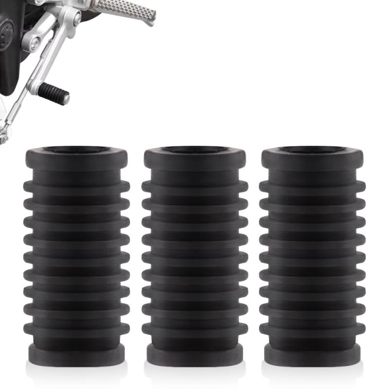バイクパーツチェンジゴム シフトカバー キックスタートラバー 滑り止め 取り付け簡易 （ブラック 3個入り）滑り止め性能抜群 - 凹凸デザインでグリップ力UP雨や汗で手が濡れても確実に操作可能。高品質天然ゴム製 - 耐久性・耐摩耗性に優れ、...