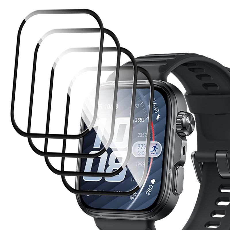 【4枚入り】For HUAWEI Watch Fit 5 Pro フィルム HUAWEI Watch Fit 5 Pro 対応 保護フィルム PMMA素材採用 Greerass 全面保護 衝撃吸収 透過率99％ 軽量 高タッチ感 超薄 弾力...