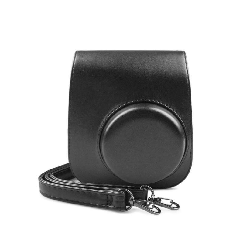 Kinokoo チェキケース Fujifilm Instax Mini 12/11/8/8+/9 カメラ保護ケース ショルダーストラップ付き PUレザー