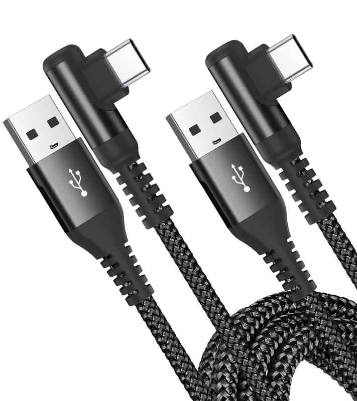 USB C ケーブル L字 【1M/2本セット】Sweguard タイプc 急速充電 QuickCharge3.0対応 USB Type C ケーブル iPhone 17 16 /iPhone 15 充電 アイホン16 15,iPad Pr...
