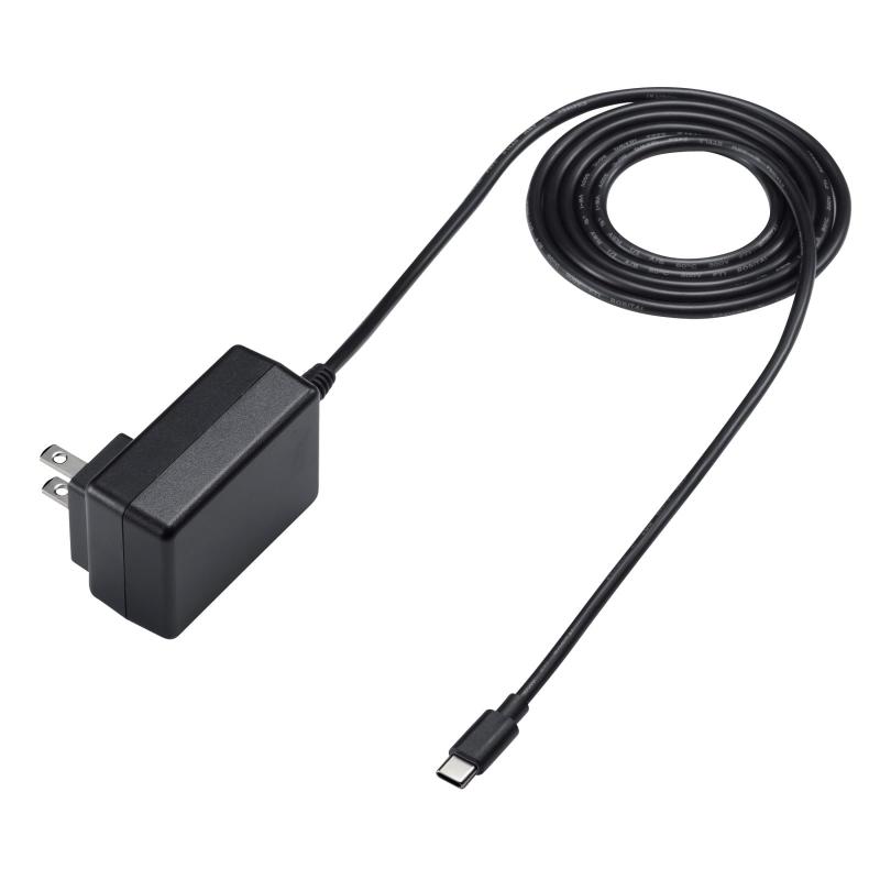 サンワサプライ USB Type-Cケーブル一体型AC充電器（5V/3A） ACA-IP103BKUSB Type-C端子搭載のタブレット、スマートフォンなどを充電できるUSB Type Cケーブル一体型のAC充電器です。最大5V/3Aまで...