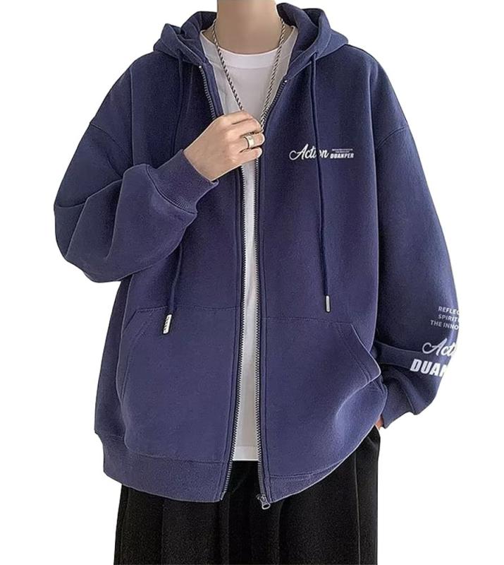 [Liaziong] パーカー メンズ 秋服 冬服 大きいサイズパーカープリント オシャレフード付き 秋服柔らかく 快適 ゆったりカジュアル プルオーバー 男女兼用秋冬服【サイズM】適応身長：155-165cm / 体重：45-55kg【サ...