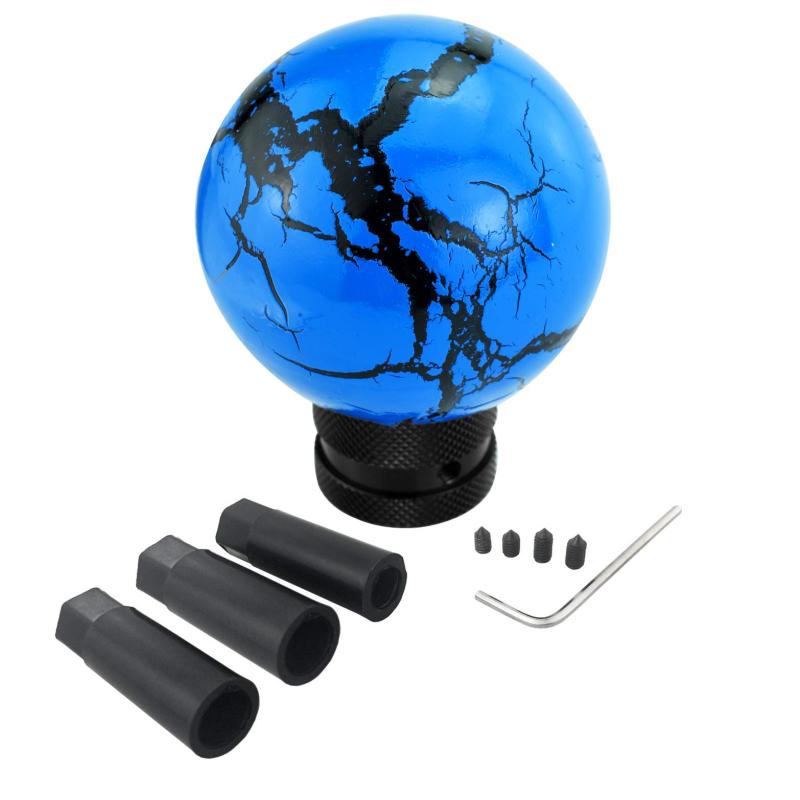 Arenbel ボール カースティックシフトノブ サンダーパターン形 シフターハンドル スピードレバーシフト MT自動車両汎用 黒特別の形状：このスティックシフトノブは、特別の形状で設計されており、車の室内装飾のより多くのファッションと個性...