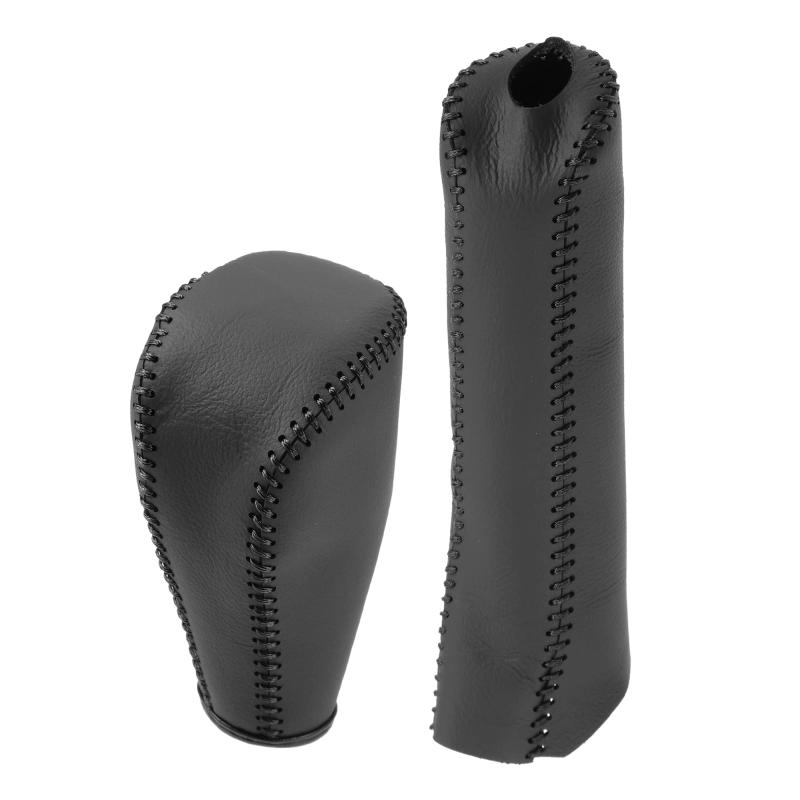 A ABSOPRO 変速ノブカバー ハンドブレーキカバー オートマチックトランスミッションレバートリム応 PUレザー交換用 - 変速ノブカバーマニュアルトランスミッション用ではありません。機能 - シフトノブ装飾は、車の外観をアップグレード...