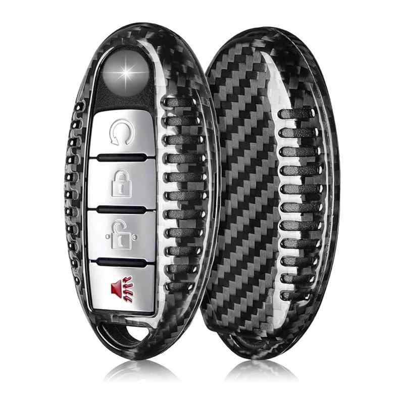 [T-carbon]日産用 キーケース キーカバー GTR GT-R R35 フェアレディZ Z34 スカイライン V36 フーガ Y50 インフィニティ Q45 Q50 Q70等適合