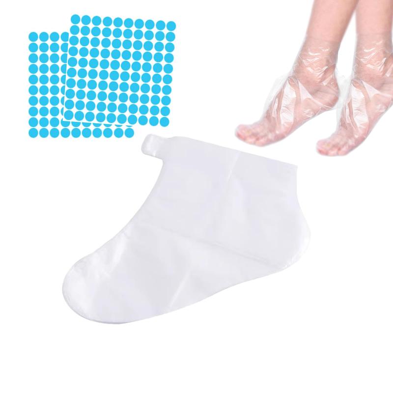 [FineGood] 使い捨て足袋 足カバー 足保護 厚手タイプ 多用途 防水仕様 汚れ防止 感染防止 衛生用 男女兼用 フリーサイズ トライアルシューズ用クリアフットマスクソックス 100枚入り 透明【サイズ充実で使いやすさ抜群】：サイズ...