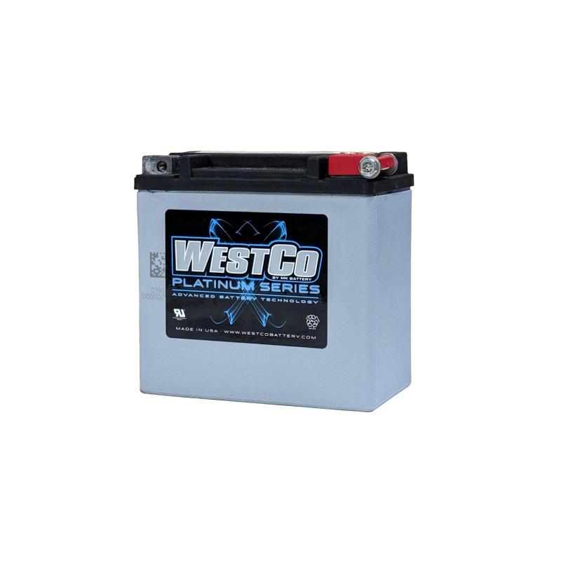 WESTCO(ウエストコ) バッテリー Platinum 12V/12Ah 220CCA Harley-Davidson ホワイトYTX14L-BS相当 HD純正バッテリー品番:65958-04A対応品 サイズ:W150XD88XH147m...