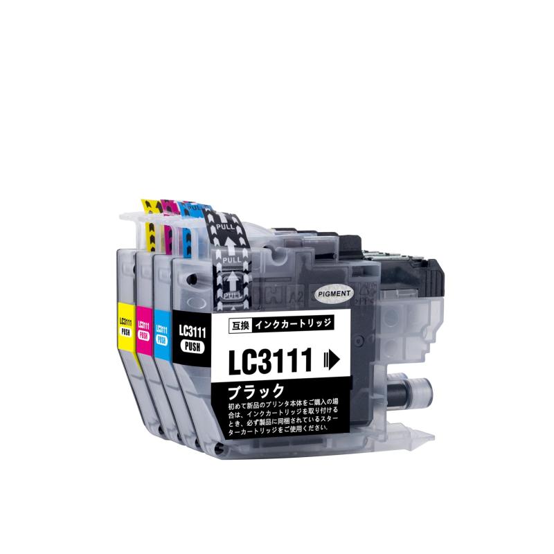 【CARTRIX】ブラザー用 LC3111-4PK 互換インクカートリッジ ブラック顔料 4色セット 対応機種 DCP-J987N DCP-J982N DCP-J587N DCP-J582N MFC-J738DN【セット内容】LC3111P...