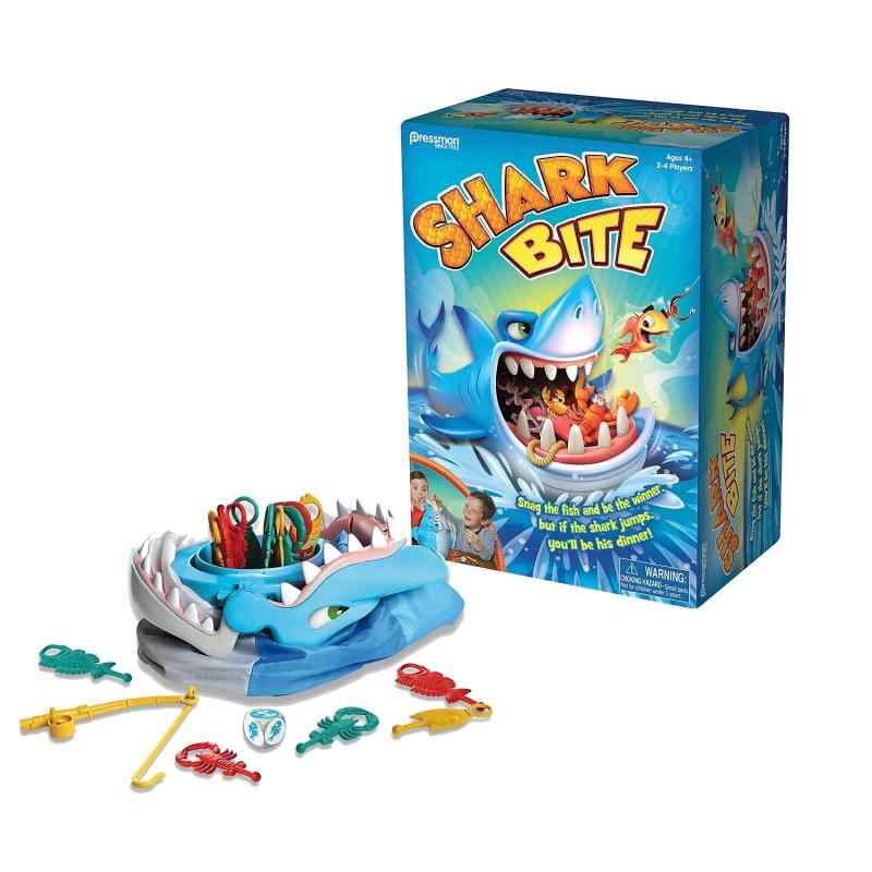 PressmanおもちゃShark Biteゲーム( 6 Player )プレイヤーはダイスを回して釣り竿を使って海の生き物のために釣りをします。