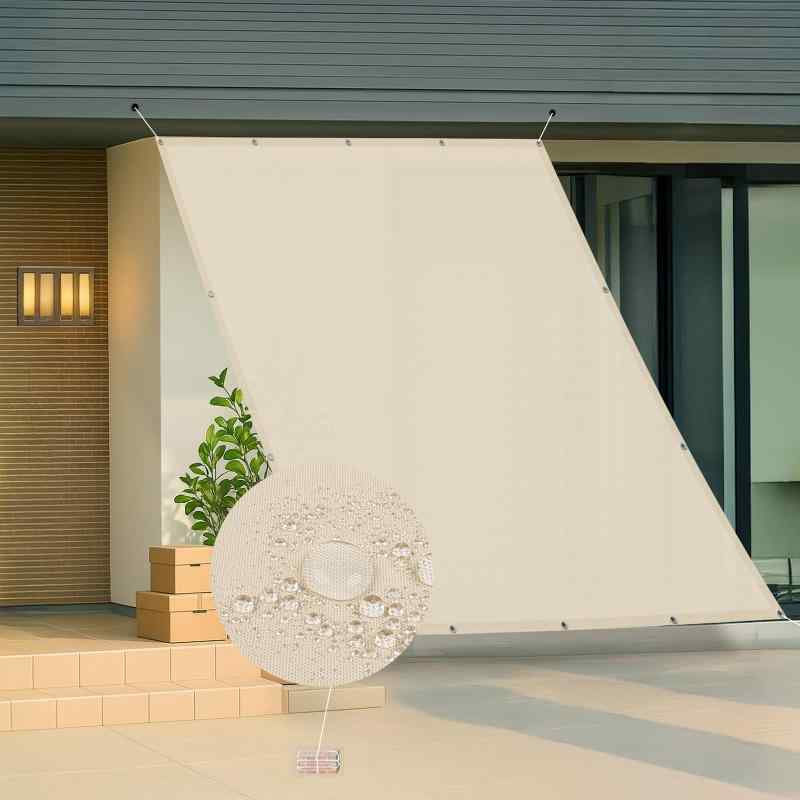 LOVE STORY 撥水シェード 1.8x1.8m ベージュ 雨よけ 防水 日除けシェード 日よけ サンシェード【撥水素材】このシェードの生地はポリエステル100％なので、表はUVや撥水塗装加工あり、色織りタイプではありません。【抜群の機...