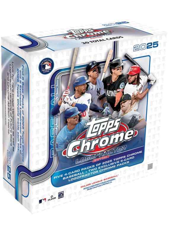 2025 Topps Chrome Baseball - LOGOFRACTOR MEGA4 cards per pack, 5 packs per box