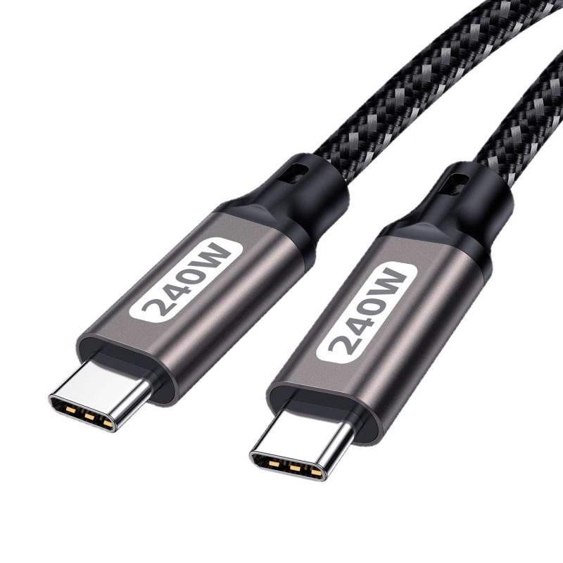 USB Type-C ケーブル 3M PD3.1対応 240W超急速充電 USB2.0規格 USB-C to C 高耐久ナイロン編み MacBook/Surface/Androidスマホなど対応【最大240W超急速充電】最新USB PD3....