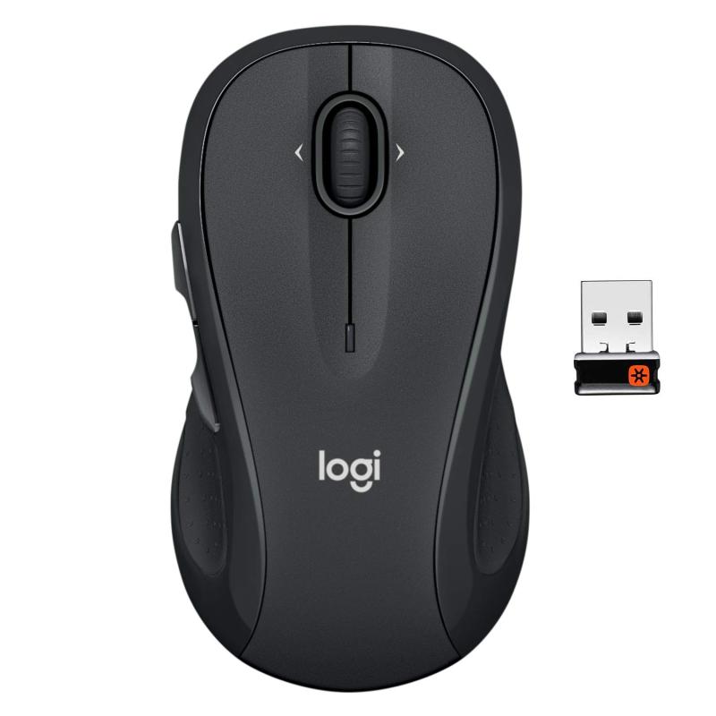 Logitech M510 ワイヤレスマウス、USBユニファイニングレシーバー付きノートパソコンとPC用マウス プログラム可能なボタン - グラファイト。2年間のバッテリー寿命により、バッテリーを交換する必要がほとんどありません。 オン/オ...