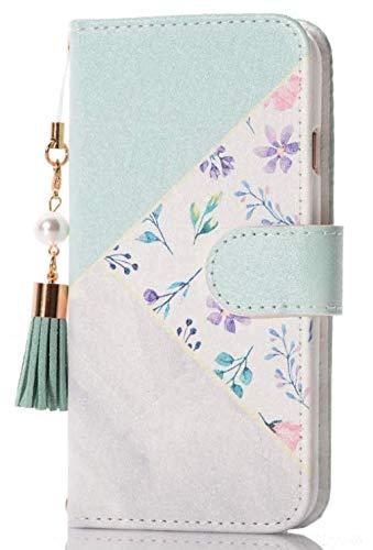 かわいい花柄 【YYK】 スマホケース 可愛いタッセル ストラップ付き マグネット式 財布型 エレガント キラキラ 横置きスタンド機能付き カードポケット付き スマートフォンケース 耐衝撃 対応機種：　サイズを間違えないようにご注意ください...