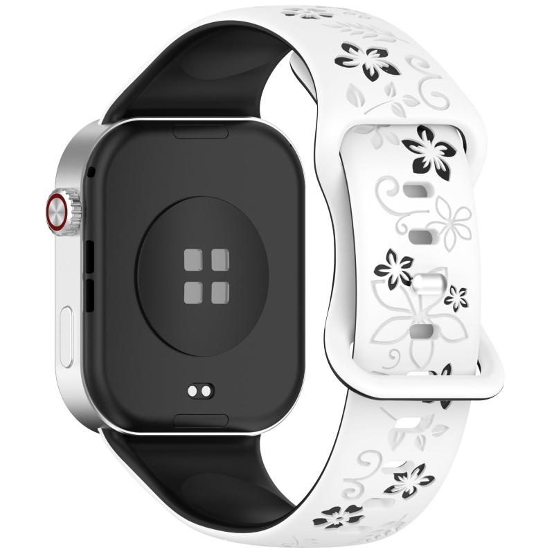 Miitech バンド Xiaomi Redmi Watch 6 / 5 / 4 Xiaomi Smart Band 10 Pro / 9 Pro / 8 Pro 対応 交換ベルト シリカゲル製 長さ調節 柔らか軽量 通気 男女兼用 スポー...