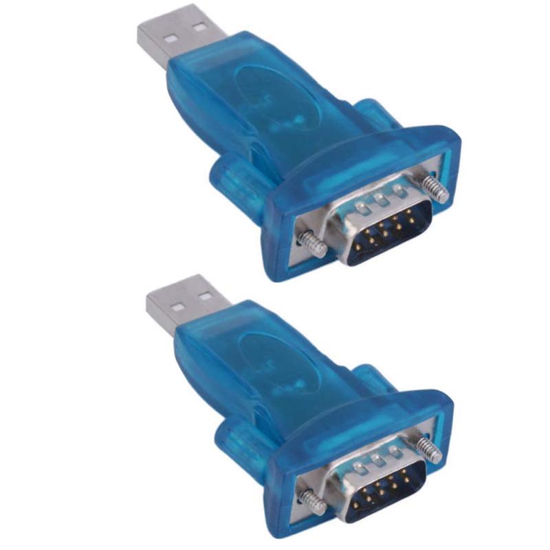 Hailege 2個セット USB 2.0からRS232チップセットCH340シリアルコンバーター9ピンUSB 2.0からWin7 / 8用のRS232 cアダプターリモートウェイクアップと電源管理をサポートし、RS232シリアルインターフ...