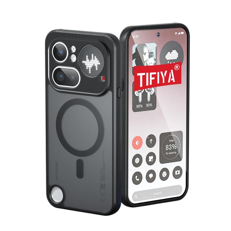【TIFIYA】For Nothing Phone (4a) Pro 用 ケース マグネット搭載 TPU+PC 指紋防止 衝撃吸収 ビジネス/通勤/シンプル ナッシングフォン 4a pro 対応 ケース ワイヤレス充電対応 黄ばみなし 落下...