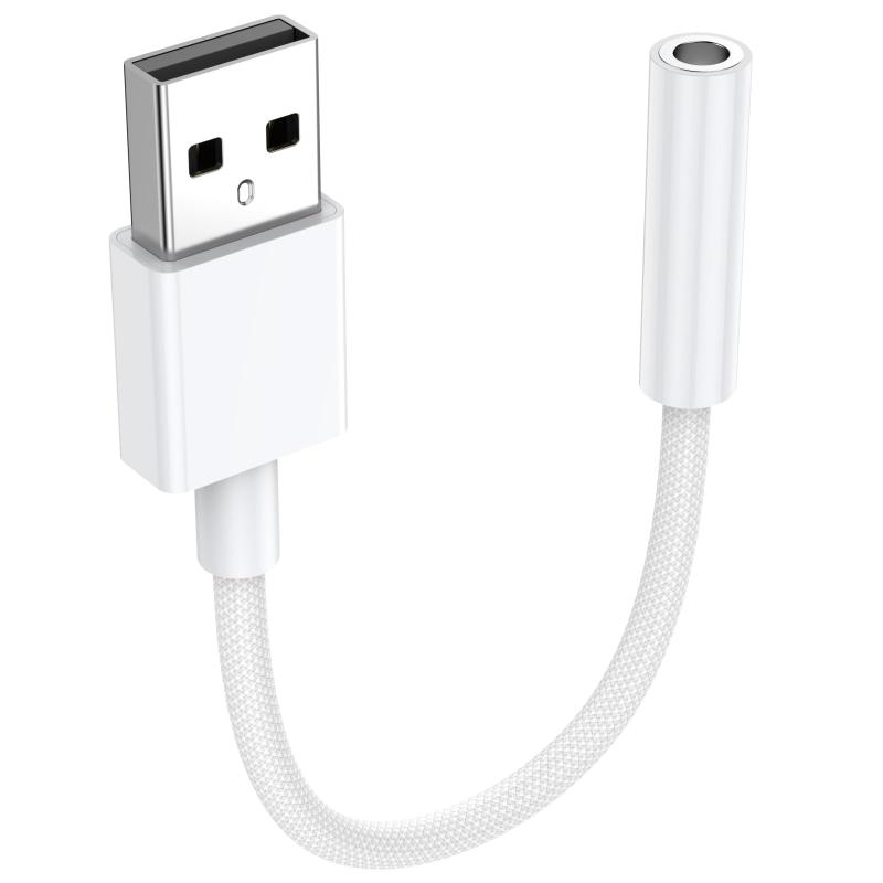 KAYQINHO USB オーディオ 変換アダプタ 外付け サウンドカード オーディオケーブル 4極 TRRS 変換 イヤホンPS4 PS5等適用 Windows/Mac OSノートパソコン、デスクトップなどに適しています等【外部ステレオサ...