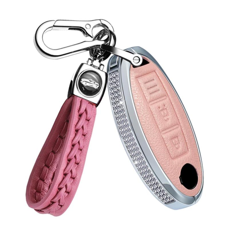 [TECART] 日産専用 キーケース キーカバー スマートキーカバー キーホルダー スマートキーケース 新型デイズ キックス セレナ C26 エルグランド スカイライン セレナ C25 などに適応