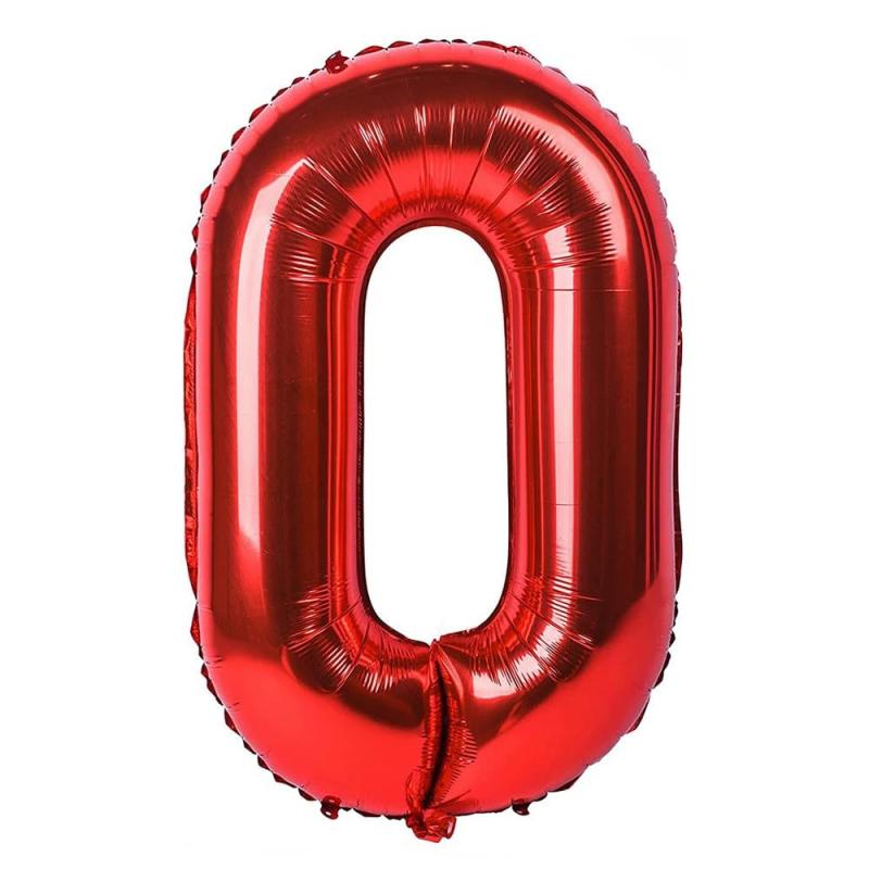 PomeloCoto 0数字 バルーン赤 小きい誕生日 飾り付け, 100cm赤風船 数字0スウジ バルーン オオキイ 記念日/カーニバル/卒業式/プロポーズ/写真撮影用小道具カラフルな数字風船で、あなたのパーティーを彩りましょう。 誕生日...