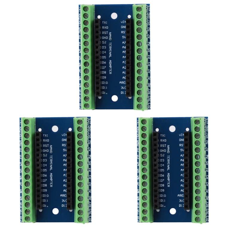 VKLSVAN 3個 Nano I/O シールド拡張ボードターミナルアダプター Arduinoに対応Arduino Nanoに適しており、Arduino Nano3.0バージョン用に特別に開発されました。このボードは小さいサイズです。 これ...