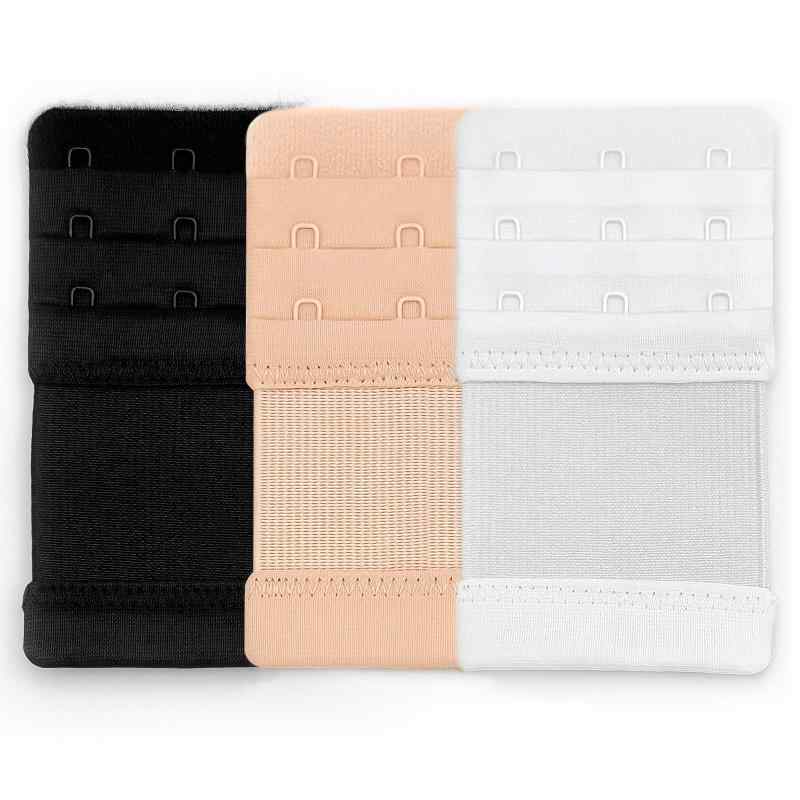 [YISCOKO] ブラジャー 延長ホック ブラエクステンダー 3フック 3列、ソフトブラエクステンダー、ブラストラップエクステンダー、伸縮性のあるブラエクステンダーエクステンション、快適(3個【ブラエクステンダーの寸法】3列×3フックの伸...