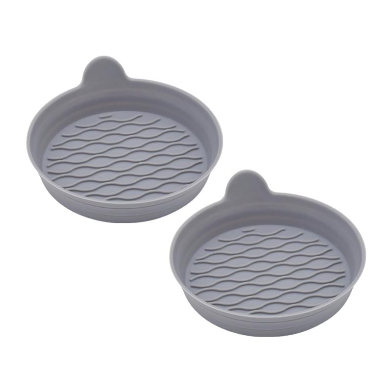 KENASTA 車用ノンスリップ コースター 2個セット 滑り止め 防刮防蹭 振動防止 シリコン素材 車内アクセサリー 丸型 直径8.1cm すべての車用【ユニバーサルフィット】コースター シリコン 2個セット、ワイド口径8cm、底部直径7...