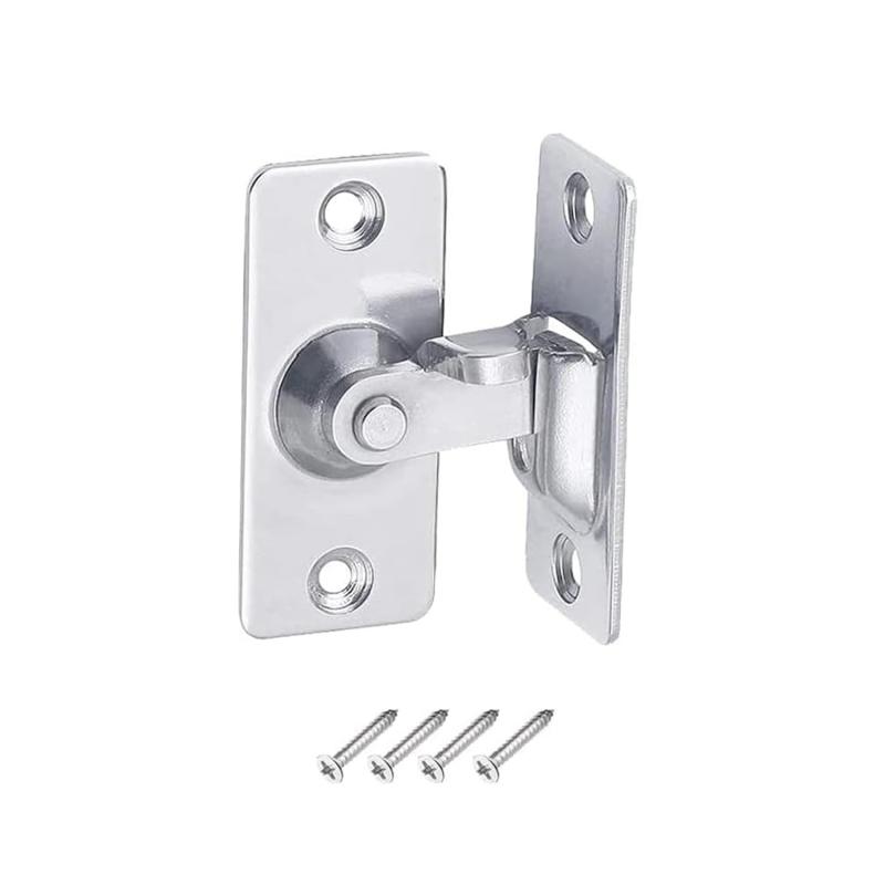 joyoyooステンレス製 90度直角 引き戸用 後付け鍵 ドアロック ネジ固定式 防犯ロック 耐荷重250kg 安全防護 プライバシー保護 開閉禁止 安全ロック【高品質素材】多層研磨、密封溶接、厚く補強されたベースを備えた304ステンレス...