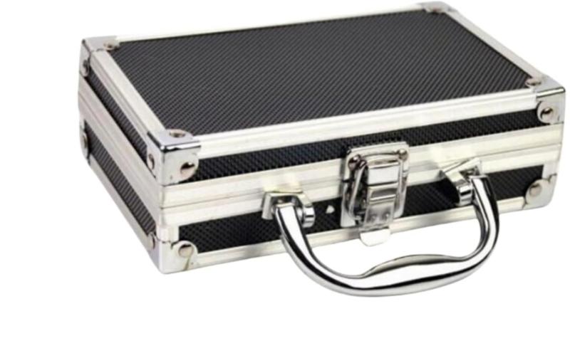 kxptso ポータブル工具箱・収納ケース 携帯用頑丈なオーガナイザーハードキャリー実用的な貯蔵アルミ合金のツールボックス旅行キャリーケースの内側の耐久スポンジとても丈夫です。運搬可能なハンドルと軽量です。固体と耐久性のあるアルミ合金フレー...