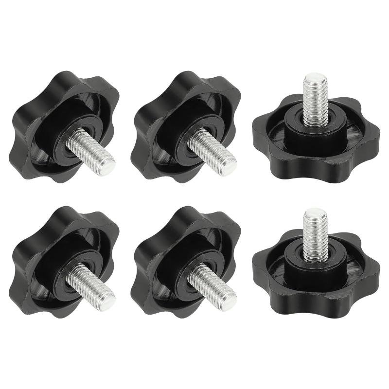 PATIKIL スレッドスターノブ プラスチックスター手締めスクリュークランプハンドル 傘ベース用ボルト付きヘッド。利点:スレッドノブは、滑り止めと耐久性のある星型のテクスチャデザインが特徴で、グリップを強化し、滑りを防ぎます。 快適なグリ...