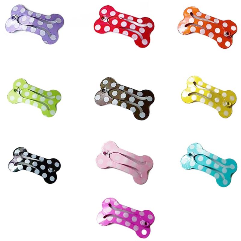 ペットヘアクリップ ミニペットヘアクリップ 犬の骨 ポニーテールクリップ 犬の毛 クリップ 装飾的なペットヘアクリップ ペット用品 ペットファッション 猫と犬の毛 簡単装着 10pcs1.セット内容：ペットヘアピン10個入り、サイズ：約2....