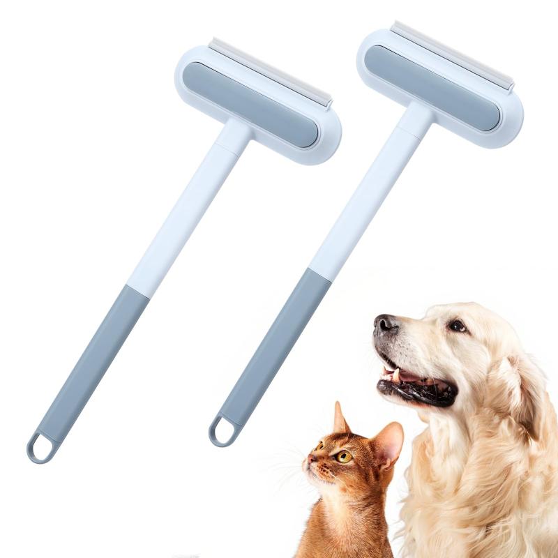 Hitchlike 2点セット 猫の毛取り 4in1 毛取りブラシ 猫用ブラシ 繰り返し使用 携帯便利 多機能 カーペット 布団 シート ソファ適用【猫の毛処理】ソファ、カーペット、ベッド、キルトなど、家中のあらゆる場所の猫の毛を掃除できま...