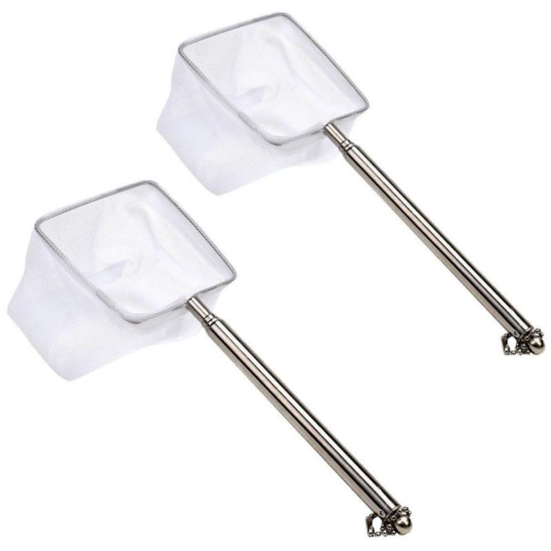 アクアリウムのエビの網 2本入 伸縮自在のミニタモ網 20～40cmまで長さ調節可能 水族館エビ ネット フィッシュネット【包装内容】伸縮可能な漁網*2、四角い魚網は縦6.5センチ、深さ5センチ。すべて伸縮棒を備え、伸縮長さは13 ~ 39...