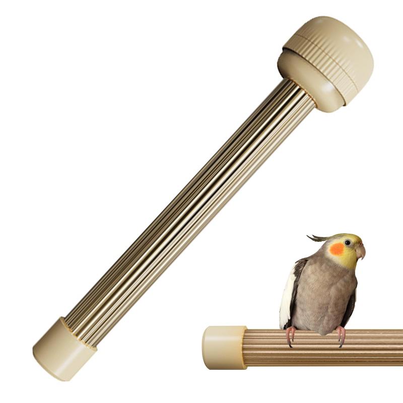 PAVIKE 鳥かご用鳥ヒーター 保温鳥の止まり木 鳥かご用保温止まり木スタンドヒーター 鳥の爪研ぎ 鳥のおもちゃ 運動玩具 鳥かごアクセサリー 鳥かごヒーター セキセイインコ コンゴウイン安全低温発熱設計で昼夜リズムを守る：冬期用保温止ま...